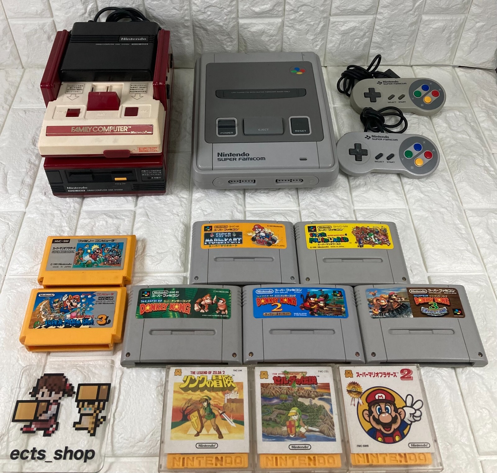 Famicom Disk system Super famicom console set Main unit unmodified ...