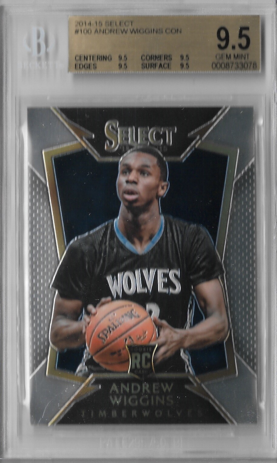 Andrew Wiggins RC BGS 9.5 2014-15 Panini Select Rookie Card #100 Miami ...
