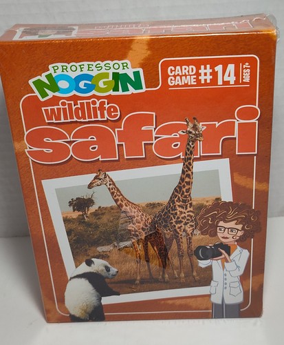 New/Sealed - Professor Noggin Wildlife Safari Card Game #14 by Outset ...