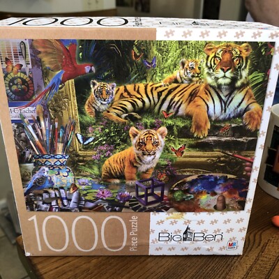 Big ben Tiger & Cubs 1000 Piece Jigsaw Puzzle NEW | eBay