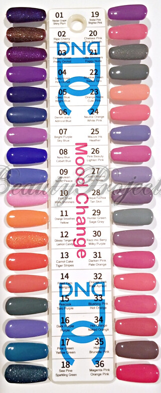 DND DC Gel Polish Color Sample Color Chart Palette Display Pick Any ...