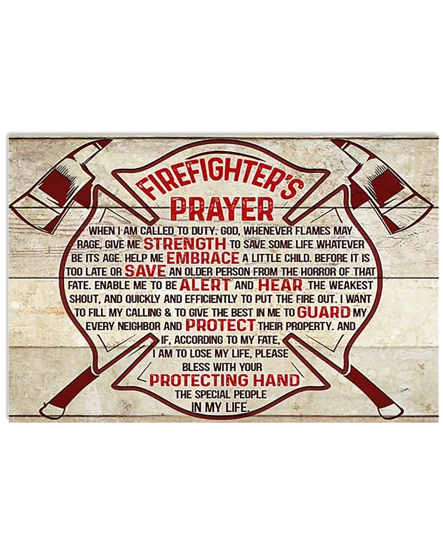 Firefighter Prayer Poster