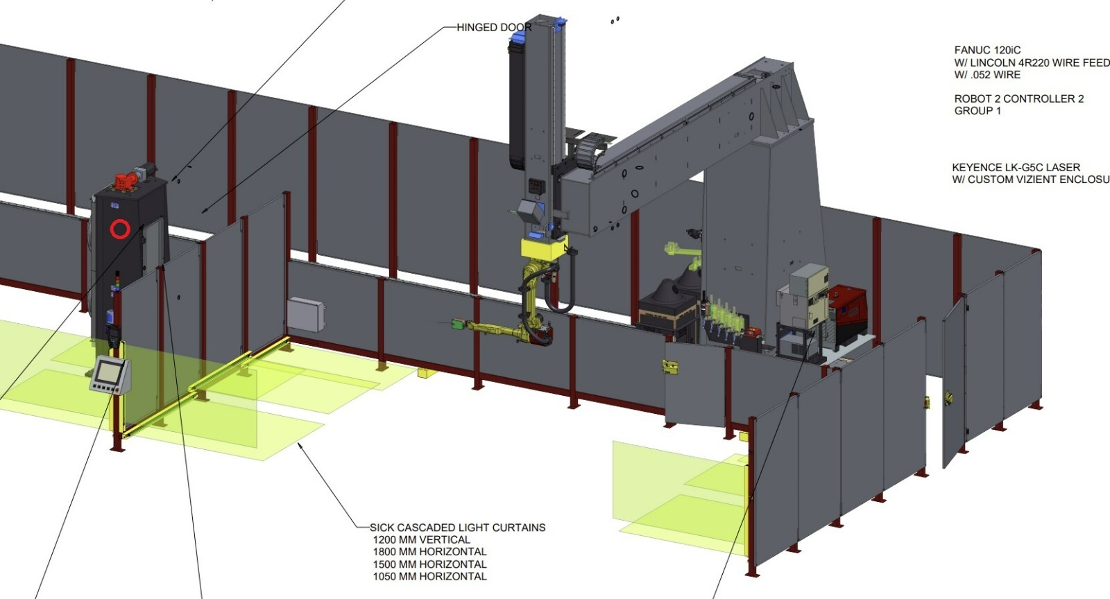 FANUC Robot ArcMate 120iC Welding Robot, R30iB 40m Dual Gantry ...