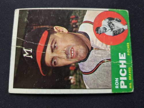 1963 Topps Baseball Card # 179 Ron Piche - Milwaukee Braves (GD) | eBay