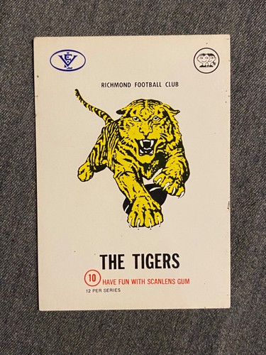 1973 VFL Scanlens Sticker #10 Richmond Mascot Emblem | eBay