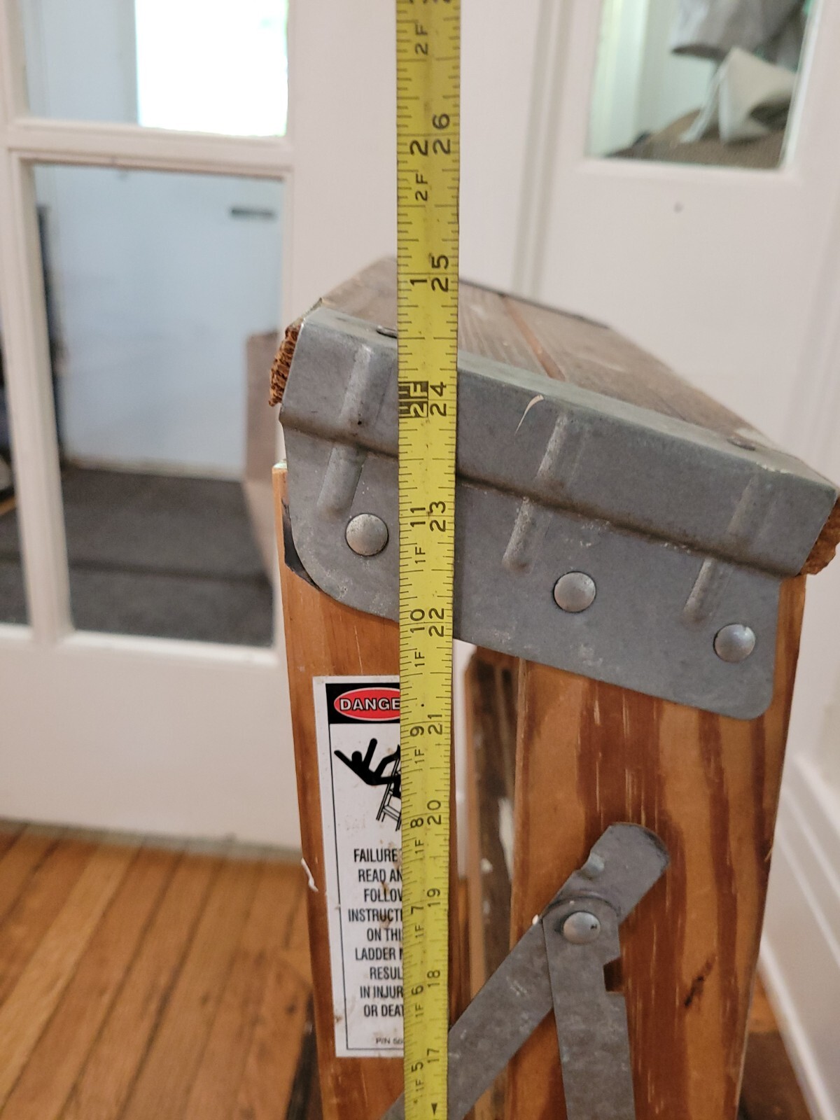 Werner Wooden 2 Foot Step Ladder Primitive Rustic Farmhouse USA Vintage ...