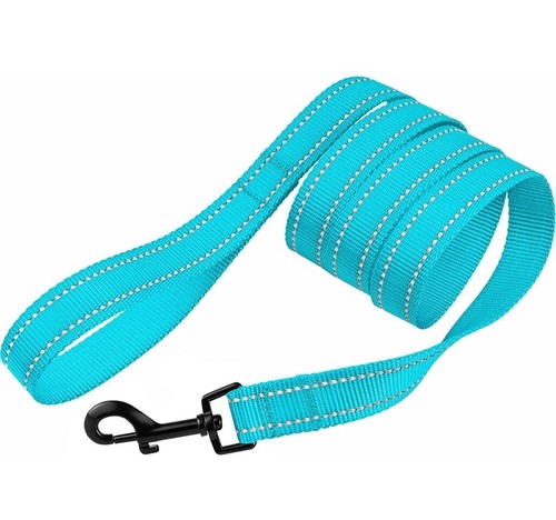 Light Blue Dog Leash 5FT Large Pet Nylon Rope Reflective | eBay