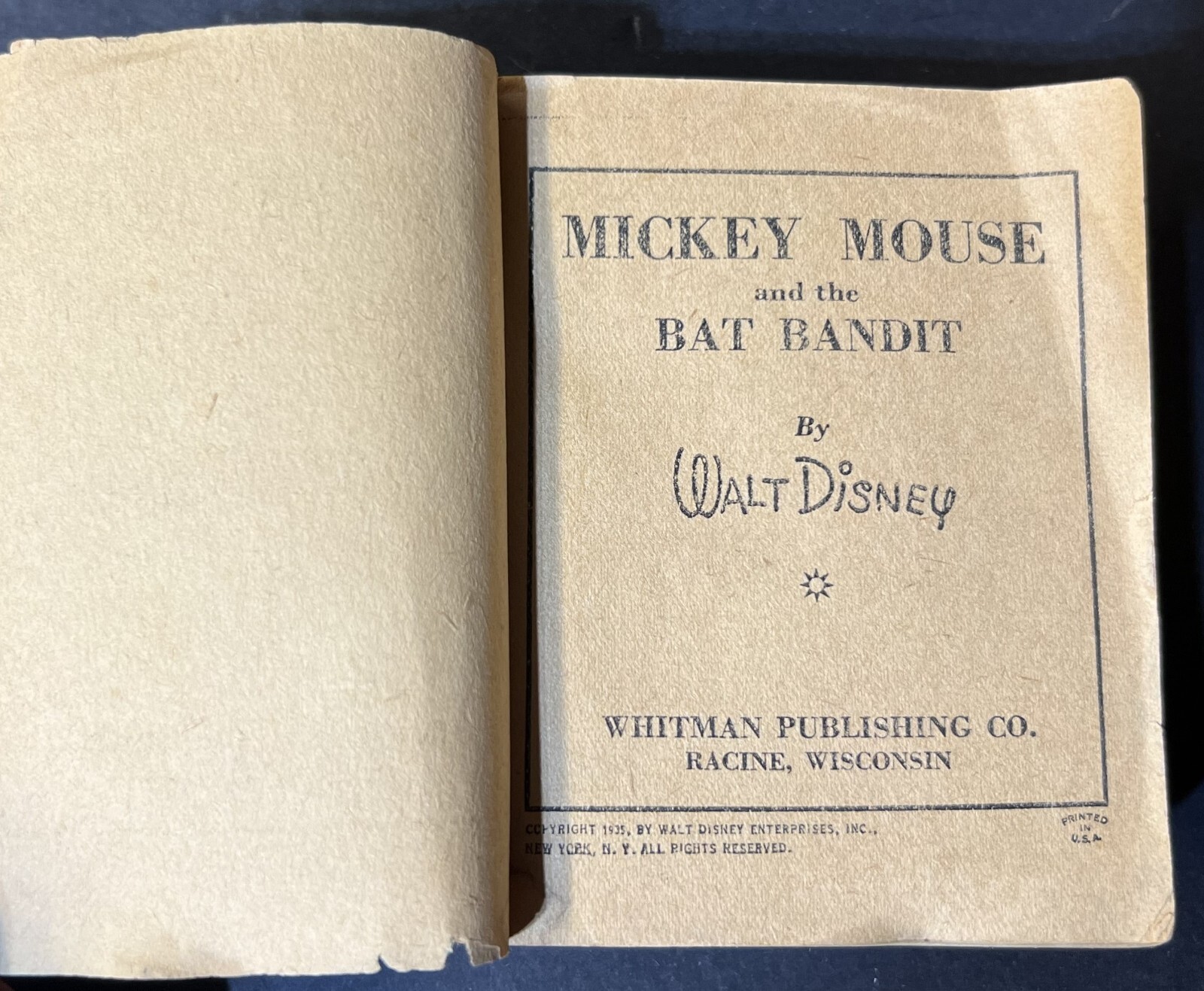 Mickey Mouse and the Bat Bandit #1153 Big Little Book (No Covers ...