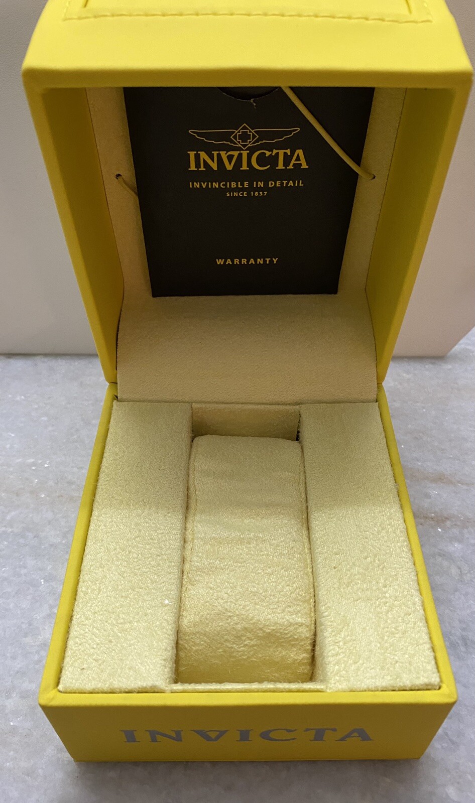 Vintage Yellow Invicta Watch Box With Papers | eBay