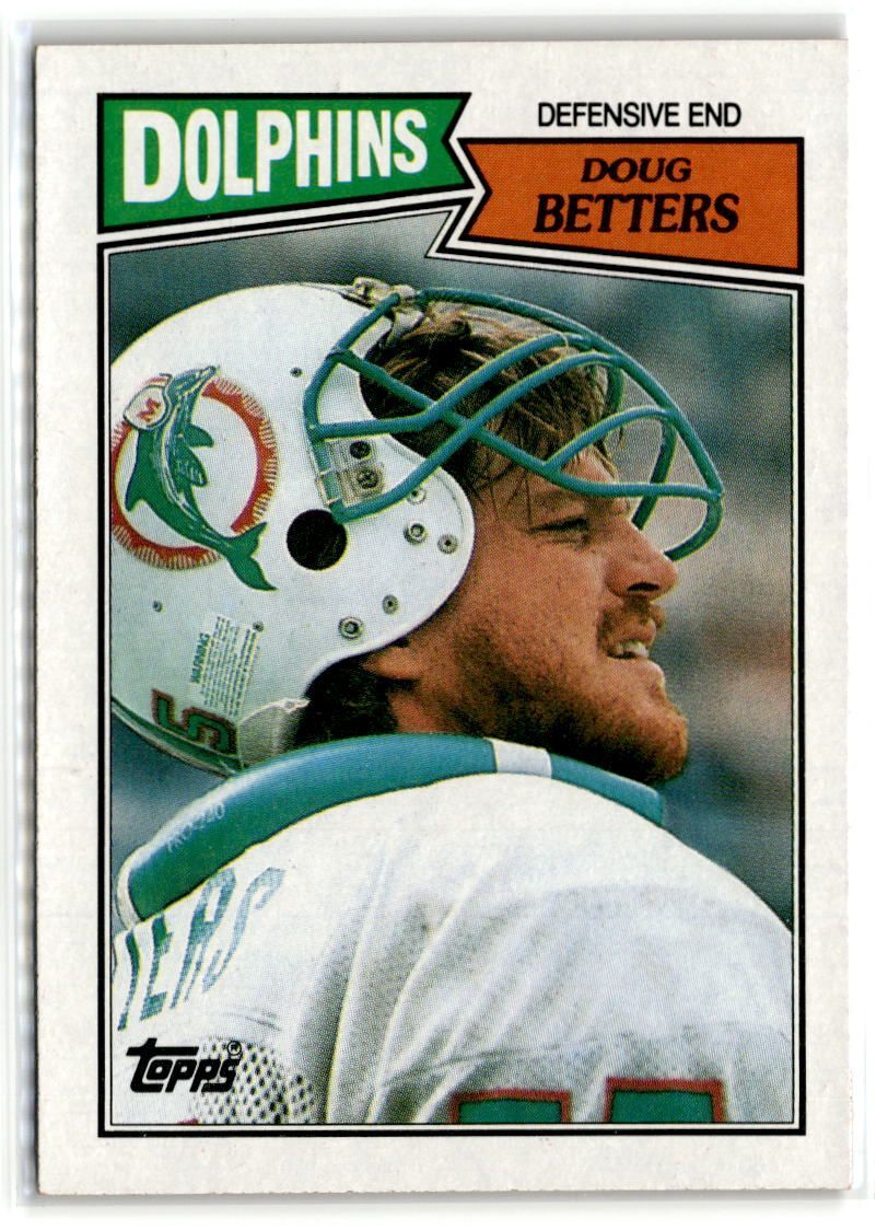 1987 Topps Football #246 Doug Betters Miami Dolphins | eBay