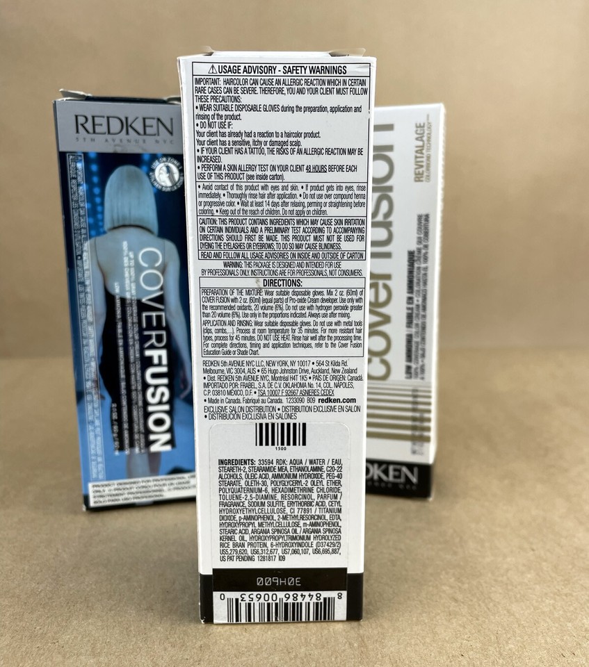 Redken Cover Fusion Permanent Color Cream 2.1 oz | eBay