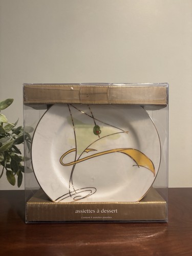 Pier 1 Martini Appetizer Dessert Plates (Set Of 4) With Napkins ~ Brand ...