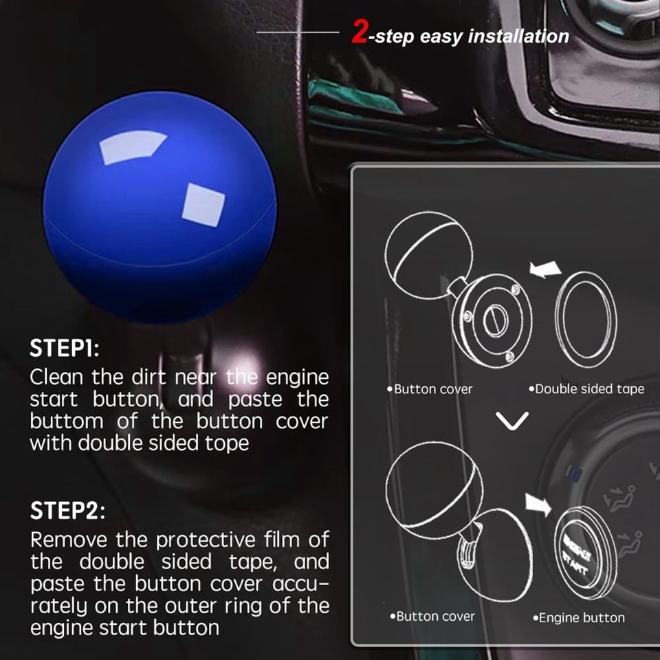 Button Cover, Joystick Car Engine Stop Button Cover Protector, Car8460 ...