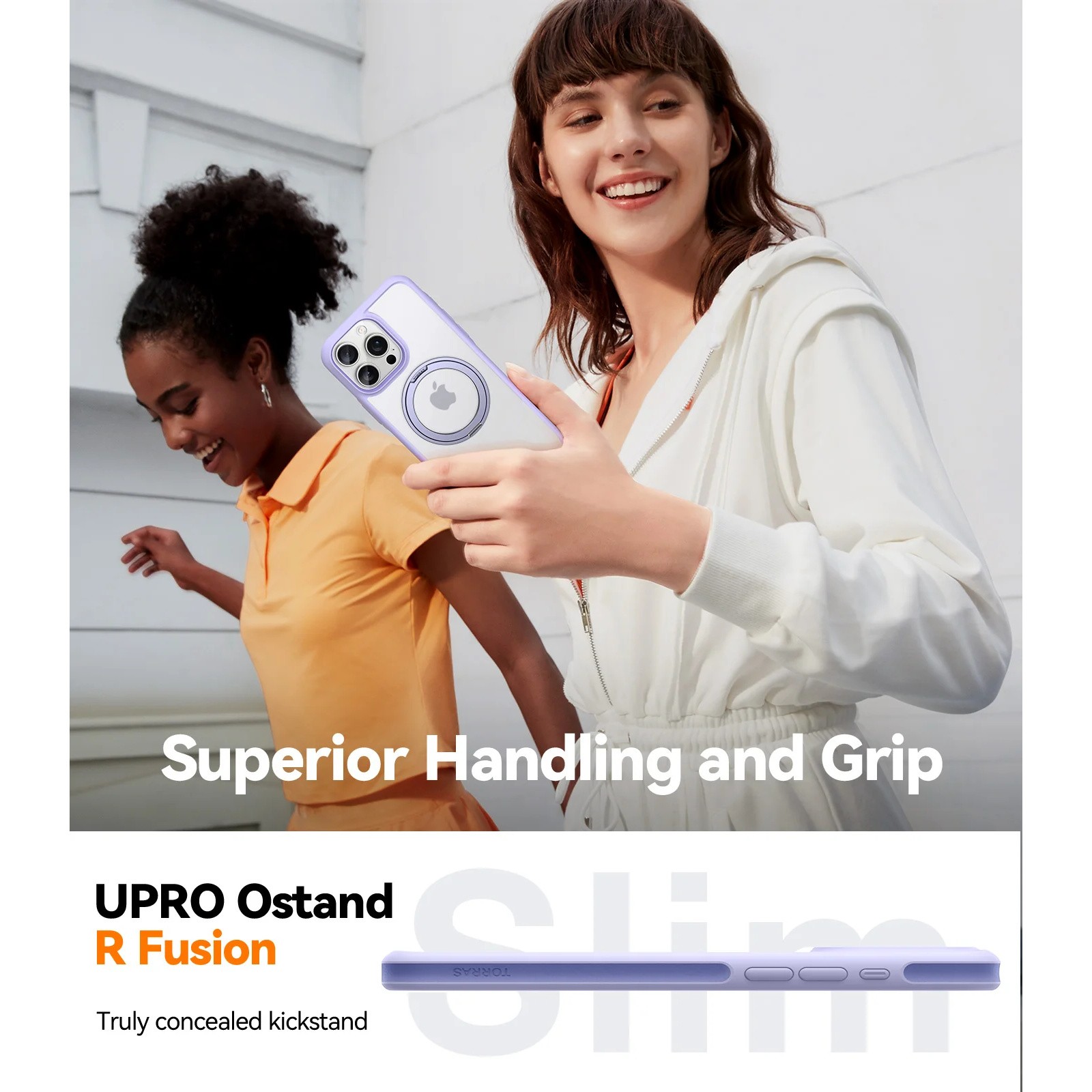 Torras iPhone 16 (6.1") Ostand R Fusion Spin Case - Light Blue All in ...