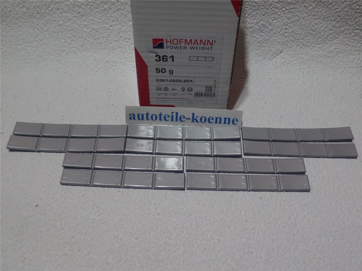 10x 50g Klebegewicht Hofmann Typ 361 Zink beschichtet Auswuchtgewicht ...