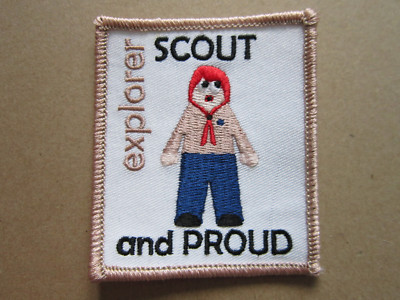 Explorer Scout And Proud Cloth Patch Badge Boy Scouts Scouting L3K D ...