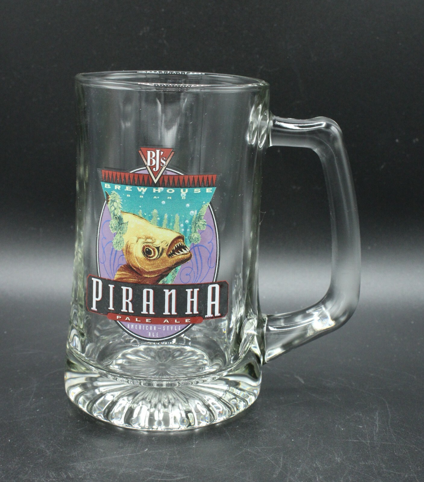 Piranha Pale Ale Glass 16 oz. Beer Mug w/ Handle Weighted Bottom BJ's ...