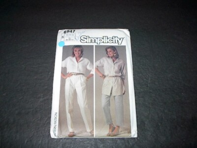 Simplicity Pattern 6947 Misses Easy-to-Sew Shirt & Pants Each in 2 ...