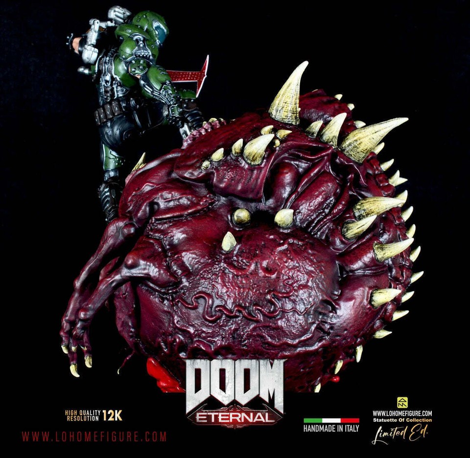 Diorama Doom Slayer Devil Hunter, Doom Eternal Action Figure, 12K Made ...