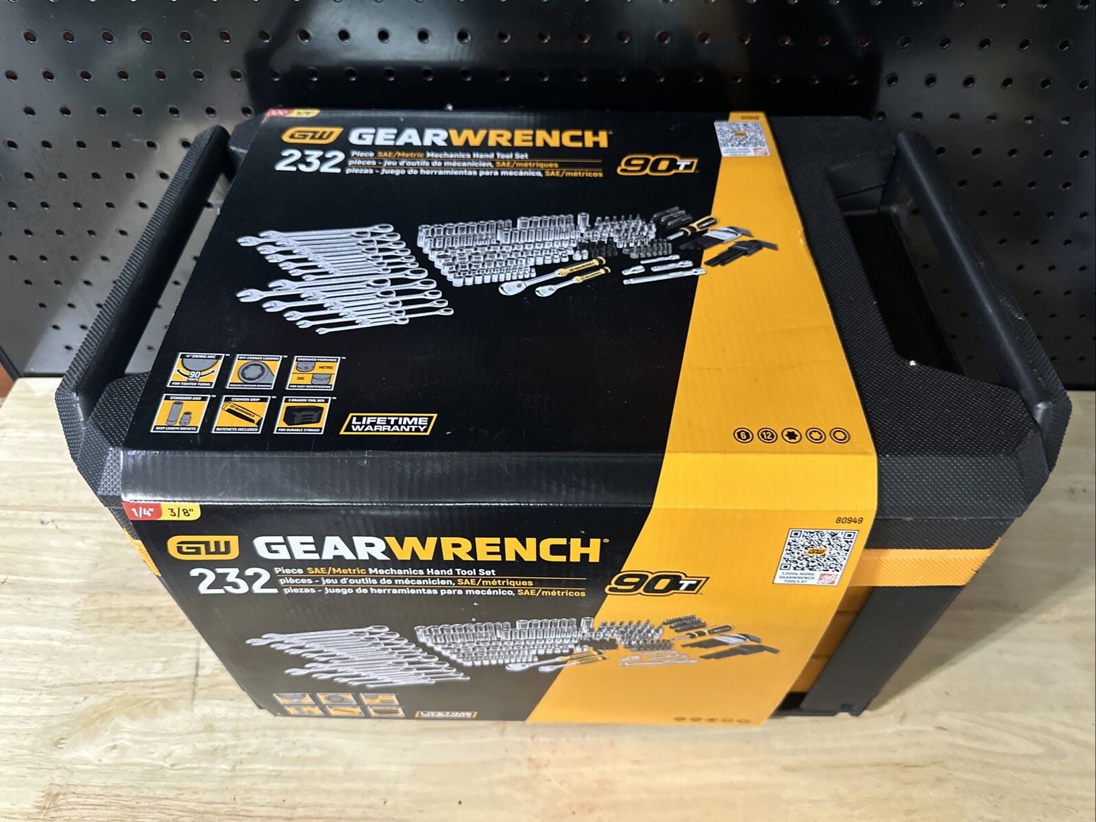 GearWrench 80949 232 Pieces Mechanics Tool Set in 3 Drawer Storage Box ...