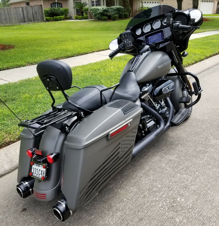 CBC Touring motorcycle Saddlebag side flag Decals for 17 - 23 Harley ...