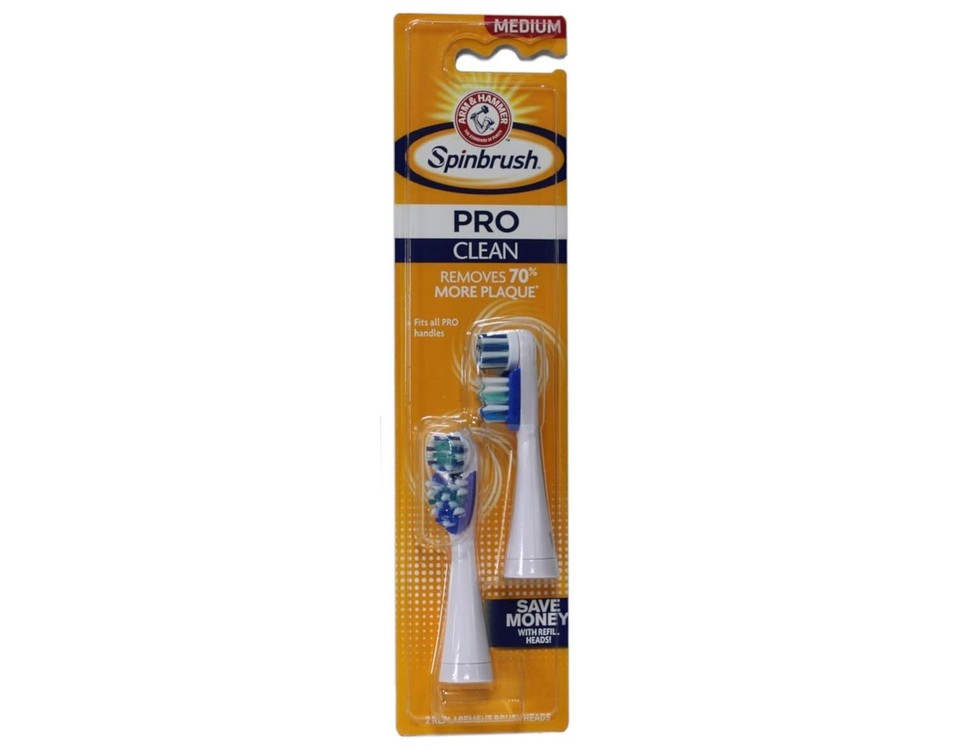Spinbrush Pro-Clean Replacement Brush Heads, Medium 2 Ea (Pack of 4 | eBay