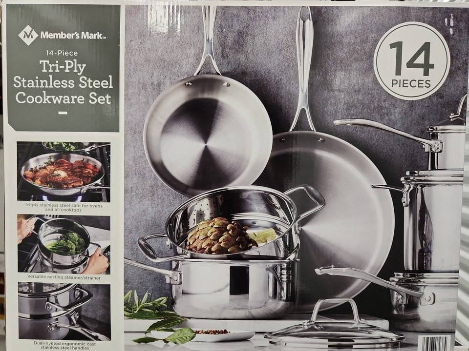 Member's Mark 14-Piece Tri-Ply Cookware Set | eBay