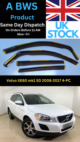 BWS Wind Deflectors for Volvo XC60 MK1 2008-2017 5-Door SUV 4pcS Set ...