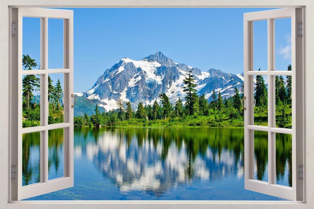 Decals 3d Window Mountains Mialma