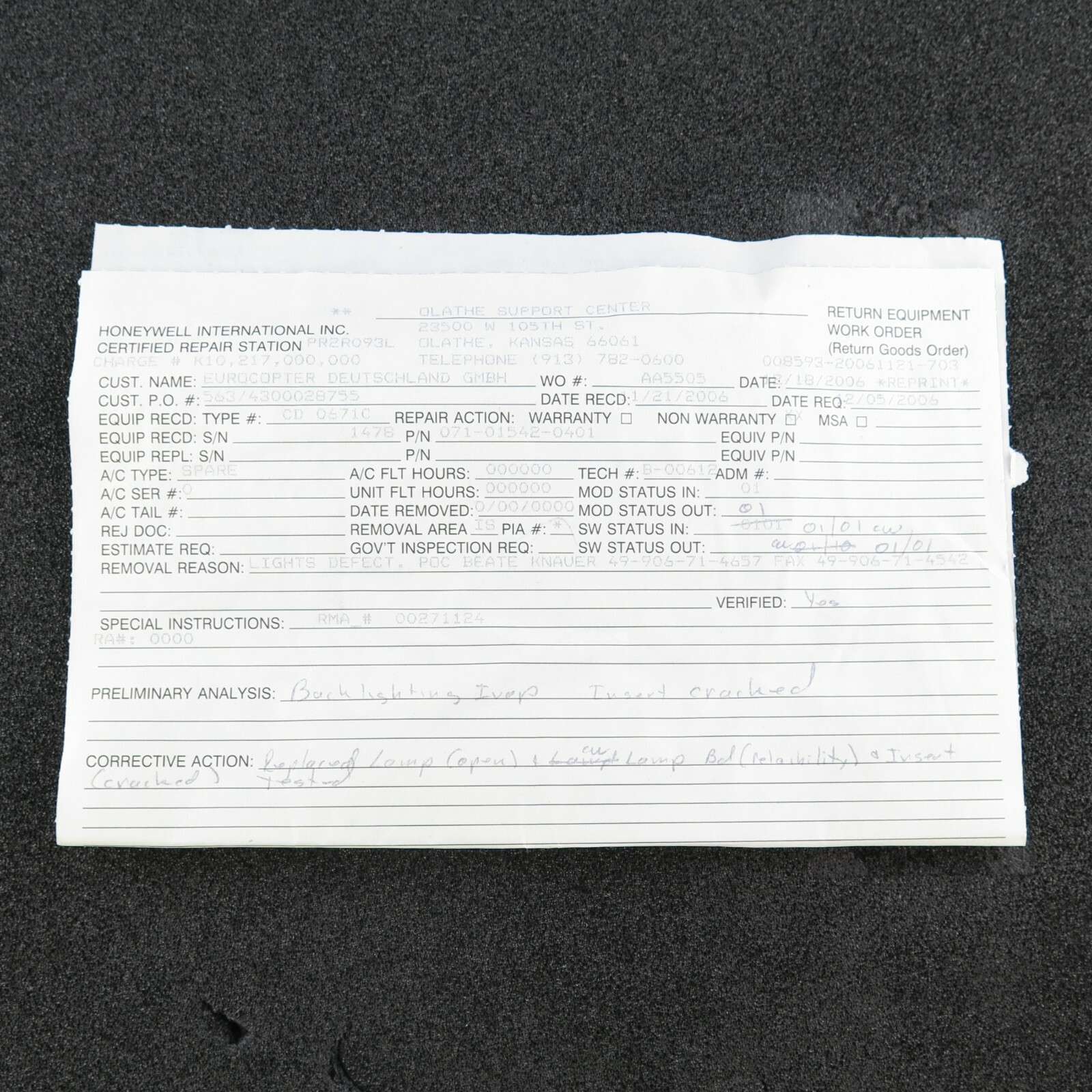 Bendix King CD-671C TCAS Mode S Control P/N 071-01542-0401 Repaired w ...