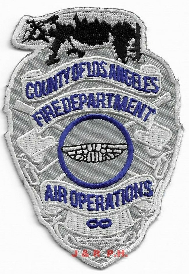 Airport - Los Angeles County Air Ops., CA (2.5" x 4" ballcap size) fire ...