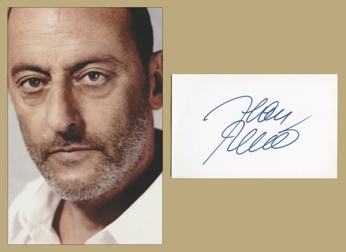 Jean Reno - French actor - Nice signed card + Photo - Paris 90s - COA ...