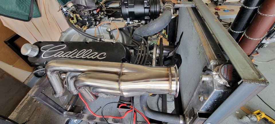 FOR Cadillac Big Block 425 472 500 Twin Turbo Manifolds Headers KIT | eBay