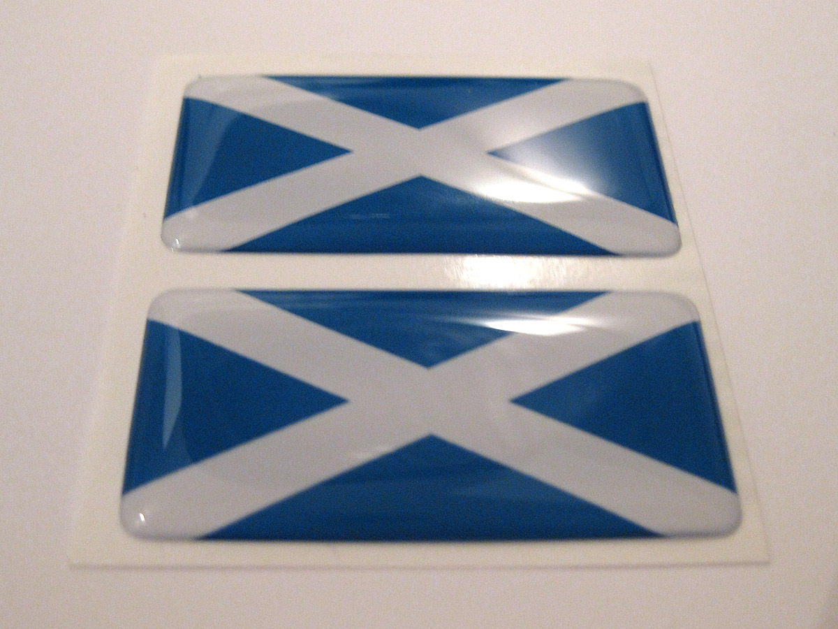 2 DOMED SCOTTISH SALTIRE FLAG STICKERS 50mm x 25mm | eBay UK