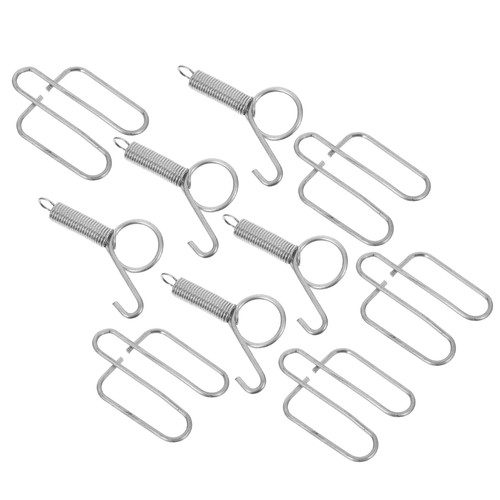5 Sets Cage Door Spring Latch Hook Rabbit Stocking Hooks for Shelf | eBay