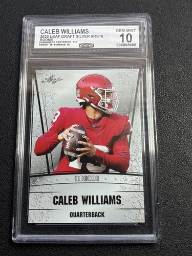 Caleb Williams 2022 Leaf Draft Silver Rookie CCG 10 | eBay