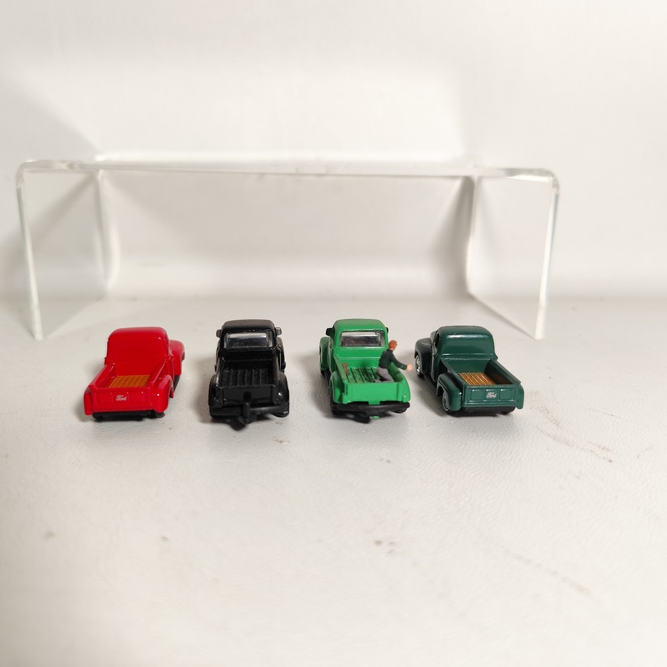 HO Scale CMV Ford Pickup Trucks Lot of 4 – Red Black Green w/ Figure ...