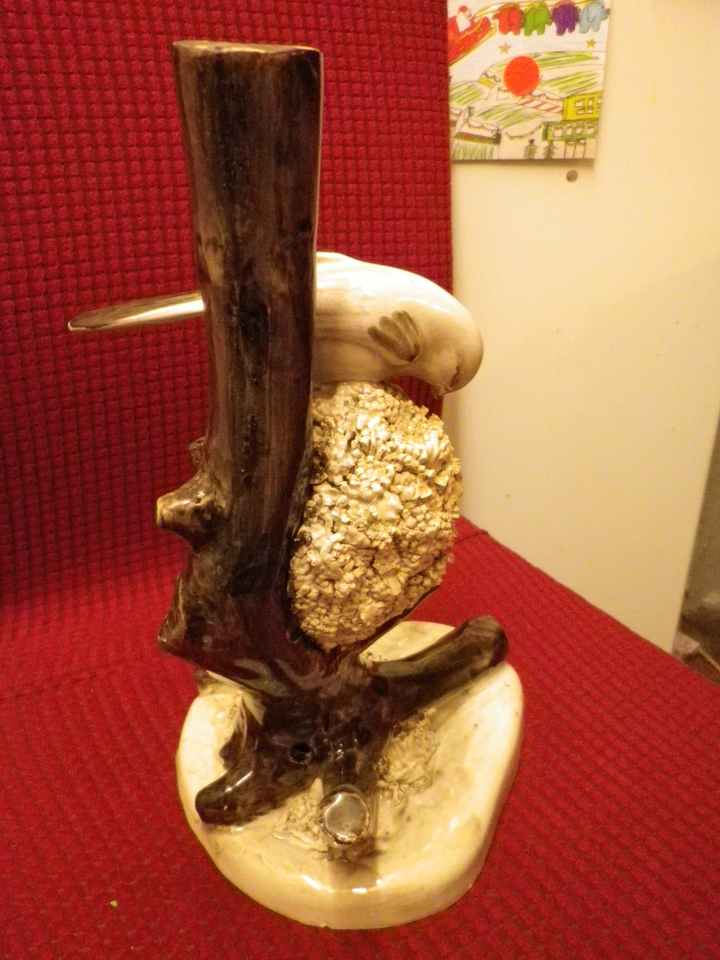 .DAVID SHARP RYE POTTERY BIRD AND NEST LAMP BASE. | eBay UK