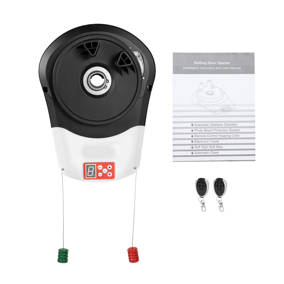 Automatic Roll Up Door Opener Garage Roller Door Opener with 2 Remotes ...