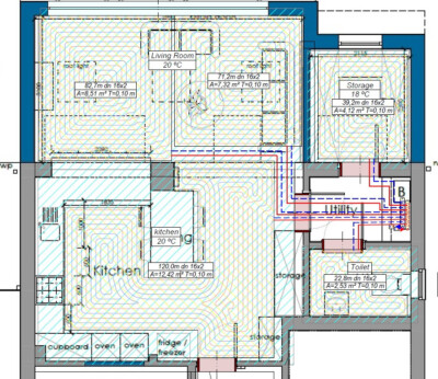 Underfloor Heating Water Pipe Layout Design CAD Service | eBay