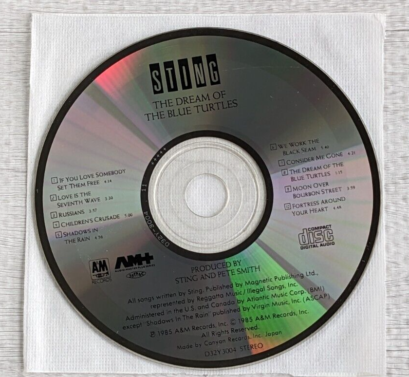 Sting - The Dream Of The Blue Turtles CD Japan A&M D32Y3004 | eBay