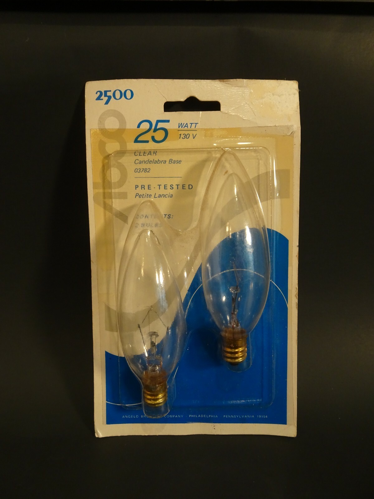 ABCO 25 Watt Clear Candelabra Base Light Bulbs Set of 2 - NEW | eBay
