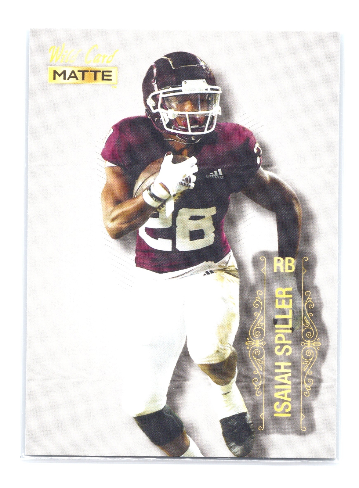 2022 Wild Card Matte Football #MB-50 Isaiah Spiller Silver Texas A&M ...