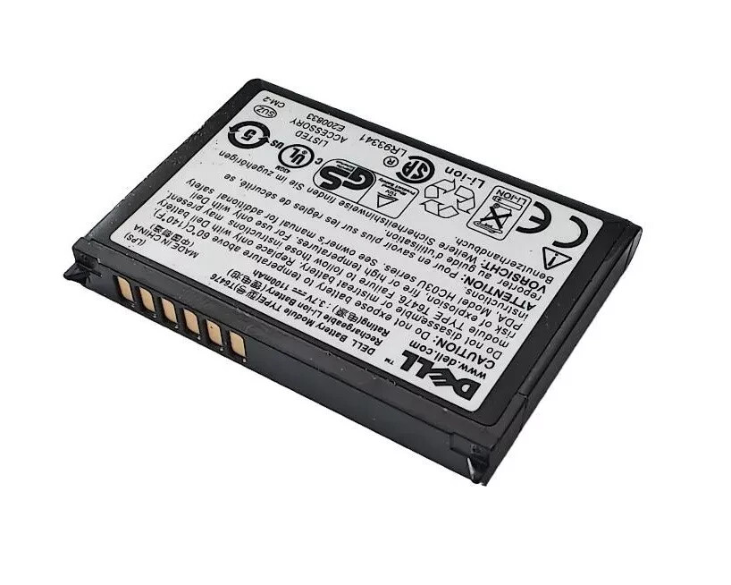 Brand New Genuine Dell Li-Ion Battery Axim X50/X50v/X51/X51v T6476 3.7V ...