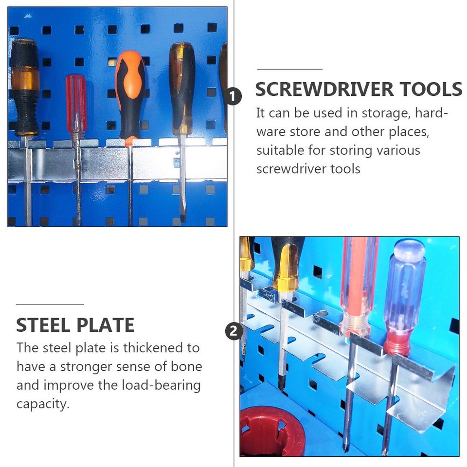 1pc Screwdriver Storage Rack Hand Tool Holding Wall Rack Steel Storage ...