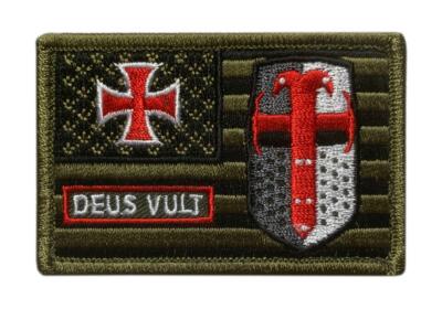 Deus Vult USA Flag Templar Knight in God Patch [Hook Fastener -MD2] | eBay