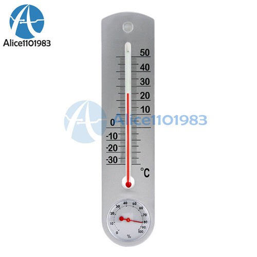 Indoor Outdoor Thermometer Hygrometer Wall Mounted Temperature Humidity ...