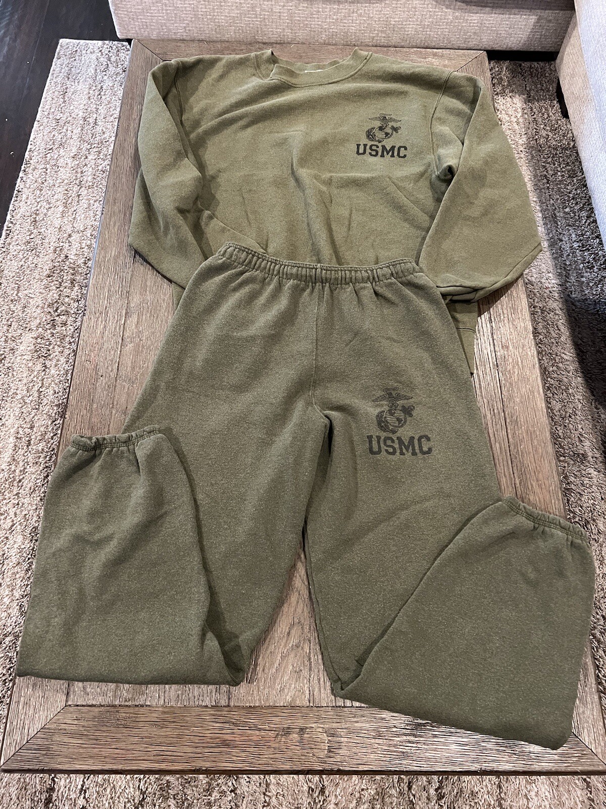 Mens USMC Marine Corps Sweatsuit Track Suit Pants Swe… - Gem