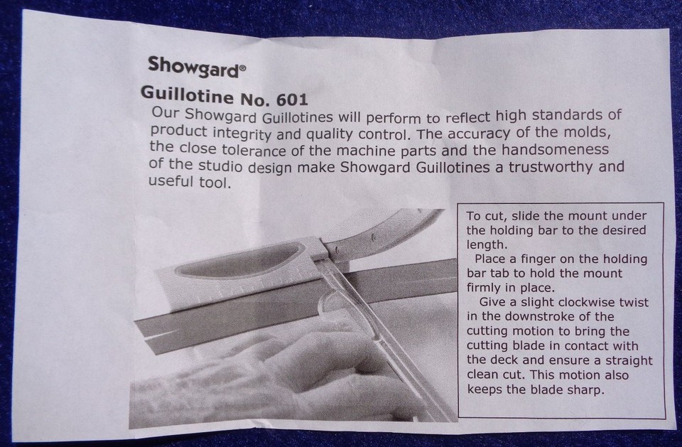 Showgard Guillotine Stamp Mount Cutter # 601 Cuts Up To 150mm. | eBay