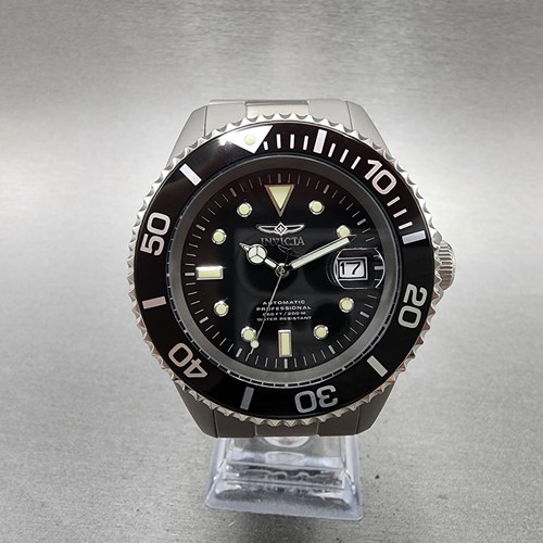 Invicta Pro Diver Automatic Watch Men 45mm Black Dial Titanium Date ...
